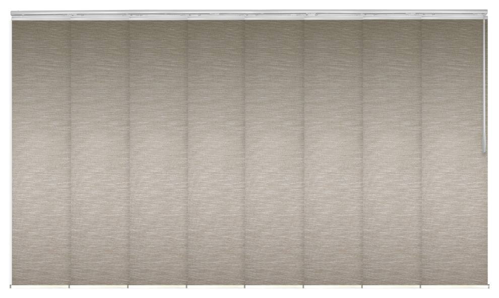 Nico 8-Panel Track Extendable Vertical Blinds 130-175"W, 116" H ...