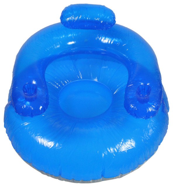 43" Inflatable Transparent Blue Swimming Pool Bubble Chair - Modern ...