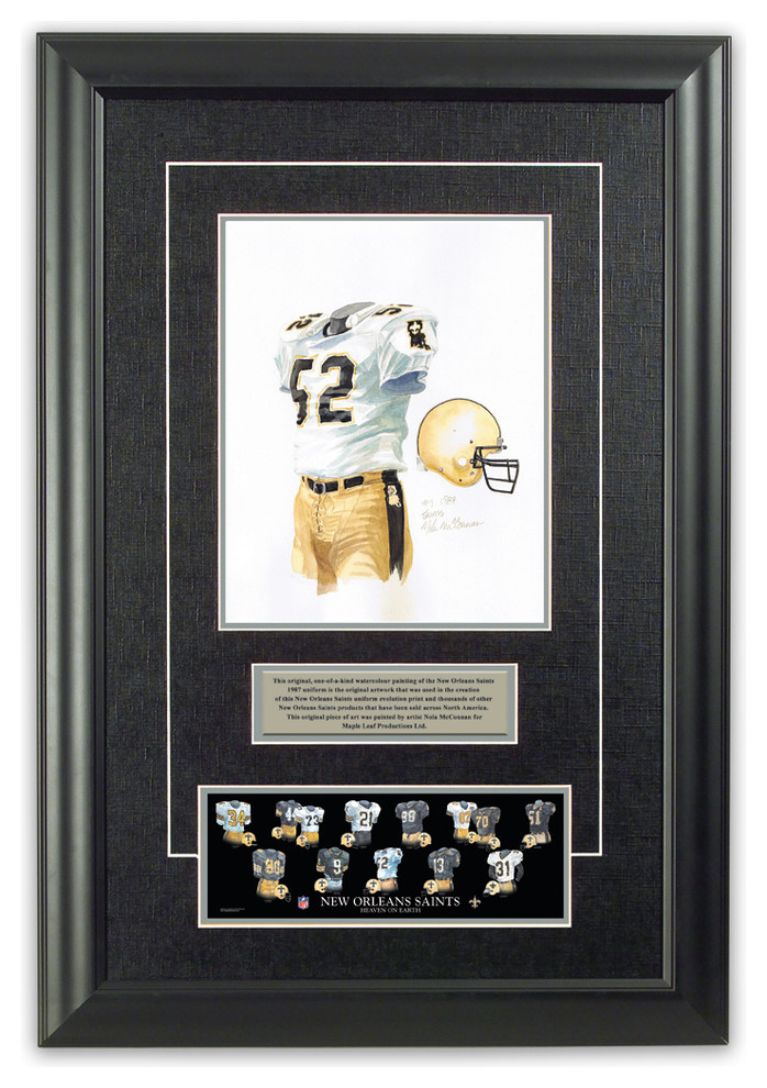 Original Art of the NFL 1987 New Orleans Saints Uniform - Traditional ...