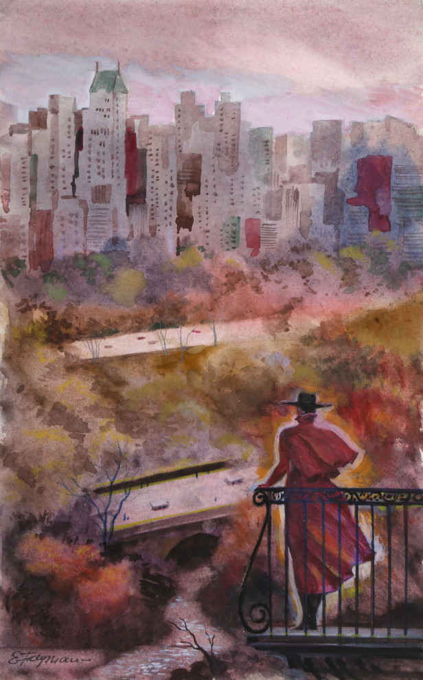 View From Balcony, Erik Freyman, 11x8 - Contemporary - Paintings - by ...