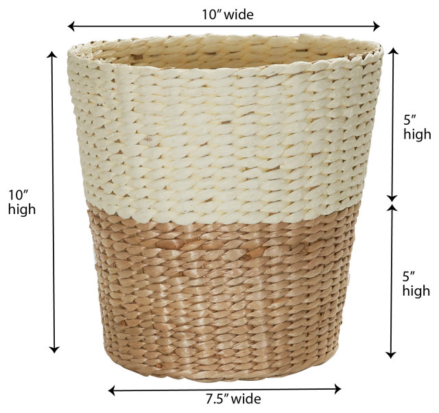 2-Tone Woven Waste Basket - Beach Style - Wastebaskets - by Household ...