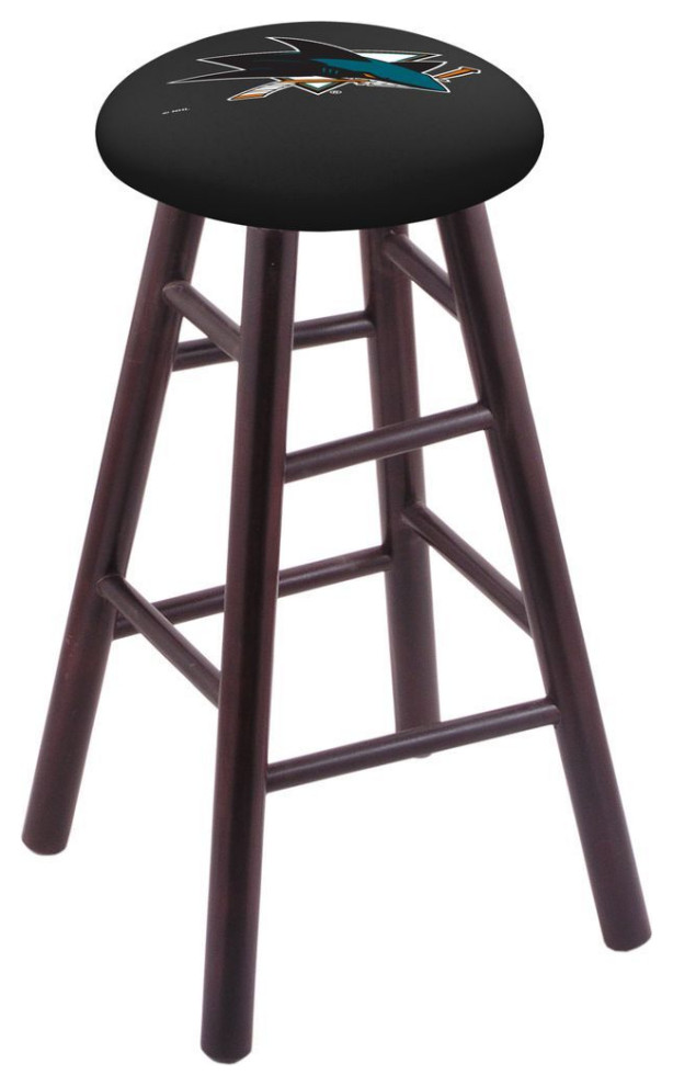 Holland RC San Jose Sharks 36" Swivel Maple Bar Stool - Dark Cherry ...