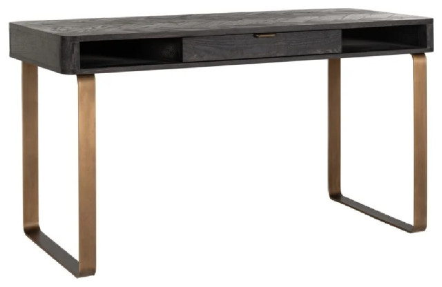 Black Modern Rustic Desk | OROA Blackbone - Contemporary - Desks And ...