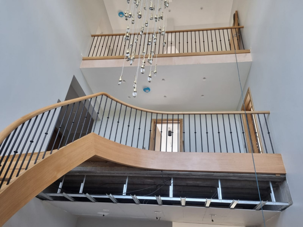 Open Tread Oak & Wrought Iron Stairs - Contemporary - Staircase - West ...