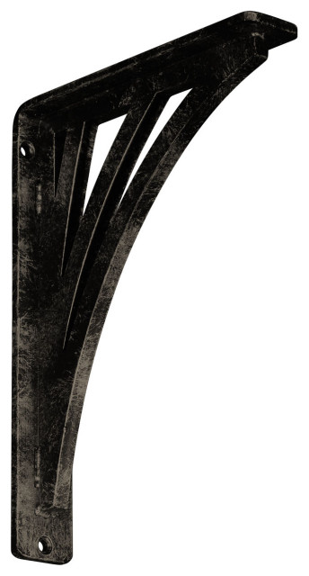 Nevio Wrought Iron Bracket, 1 1/2"Wx7 1/2"Dx10"H - Transitional ...