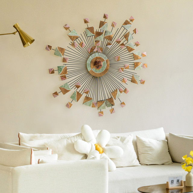 Sunjoy Decorative Burst Wall Art - Contemporary - Metal Wall Art - by ...