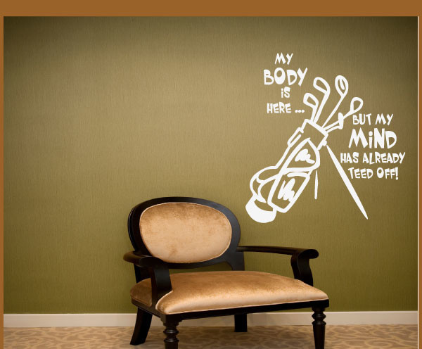 My Body is here... Vinyl Wall Decal go004mybodyv, 42 in. - Contemporary ...