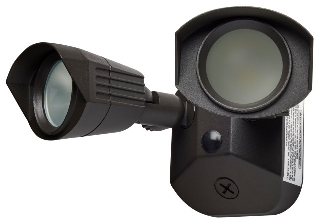 LED Dual Head Security Light, Bronze - Transitional - Outdoor Flood And ...