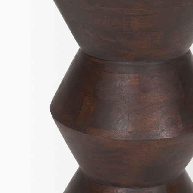 Odessa Dark Brown Wood Side Table - Rustic - Side Tables And End Tables ...