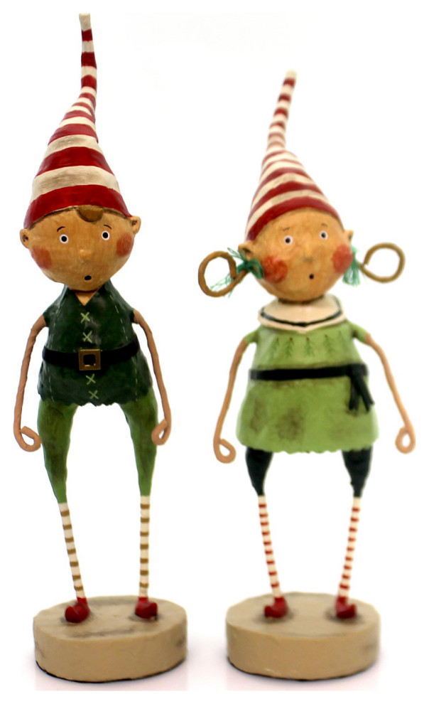 Lori Mitchell Tootsie & Tinker Twinkle Christmas Elves Santa Helpers ...