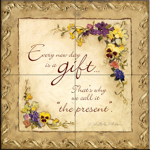 Tile Mural, The Present by Charlene Olson, 12" x 12" (4 Tiles ...