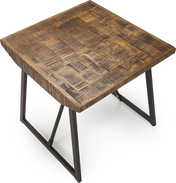 Walden Parquet End Table - Industrial - Side Tables And End Tables - by ...
