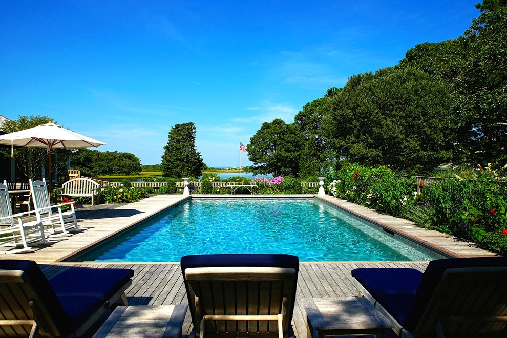 French Grey Pebble Sheen w/ Rainbow Tile - Pool - Boston - by Atlantic ...