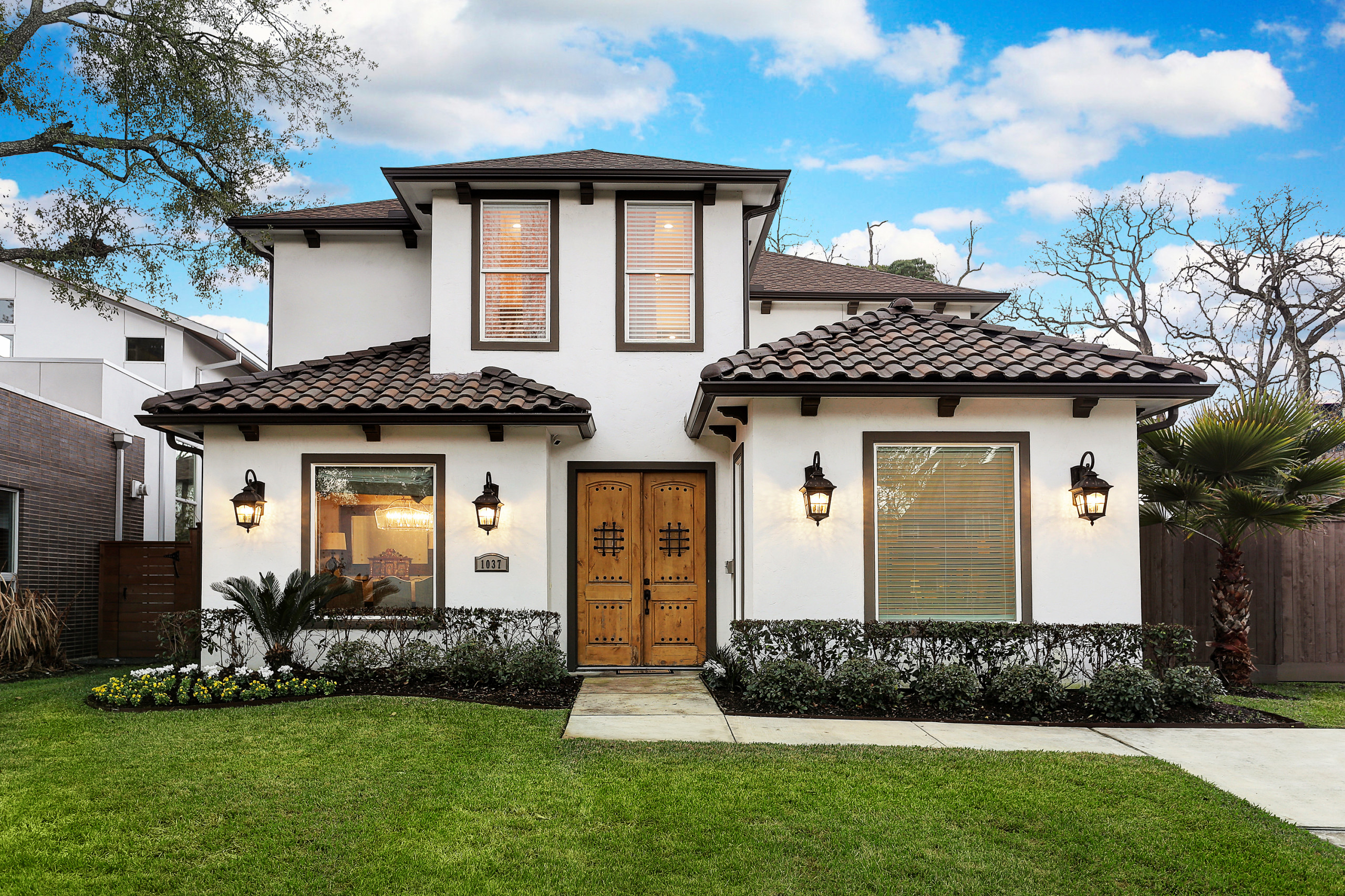 Mediterranean Home Dark Roof