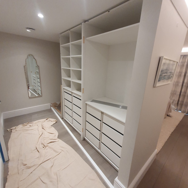 Master bedroom walk in wardrobe | East Wittering - Shabby-chic Style ...