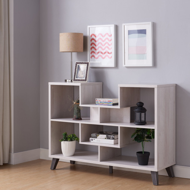 Mid Century Console Table, Unique Design With Multiple Open ...