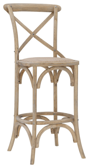 Roxy 30" Gray Wash Bar Stool - Farmhouse - Bar Stools And Counter ...