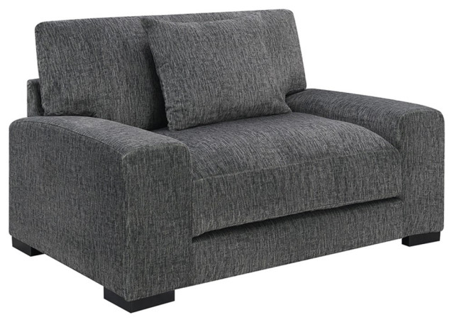 Porter Designs Big Chill Soft Microfiber Chair - Gray - Transitional ...