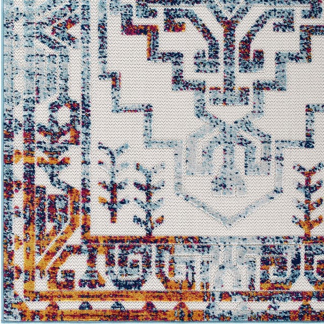 Geometric Southwestern Aztec 8x10 Indoor and Outdoor Area Rug ...