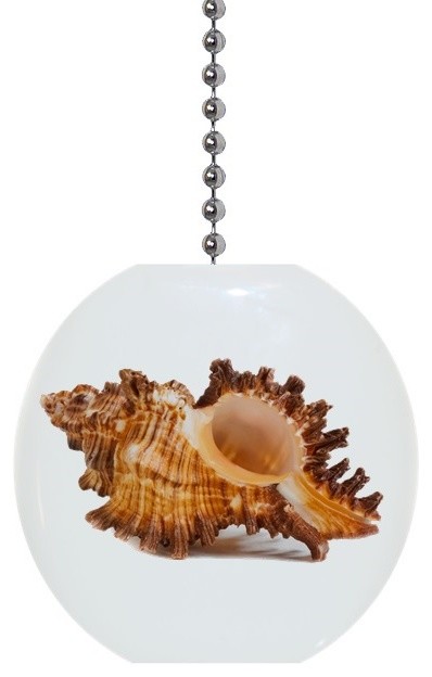Seashell Cockleshell Ceiling Fan Pull - Beach Style - Ceiling Fan ...
