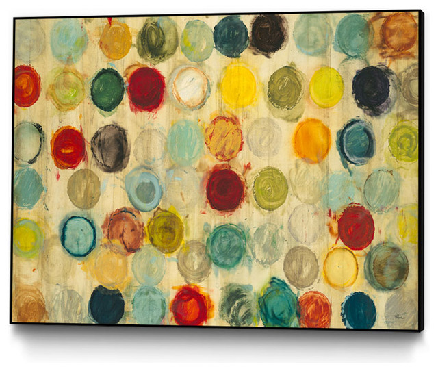 "Successful Rotation" Art block Framed Canvas, 20"x16" - Contemporary ...