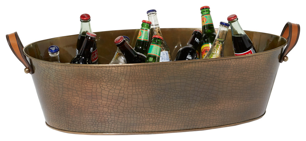 Contemporary Bronze Metal Ice Bucket 90991 - Ice Tools And Buckets - by ...