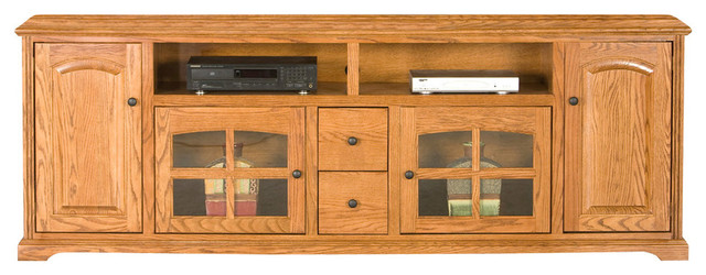 Oak Ridge 90" Entertainment Console - Traditional - Entertainment ...