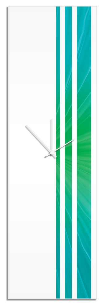 Large Modern Clock 'Caribbean Triple Stripe Clock' - Acrylic Wall Decor ...