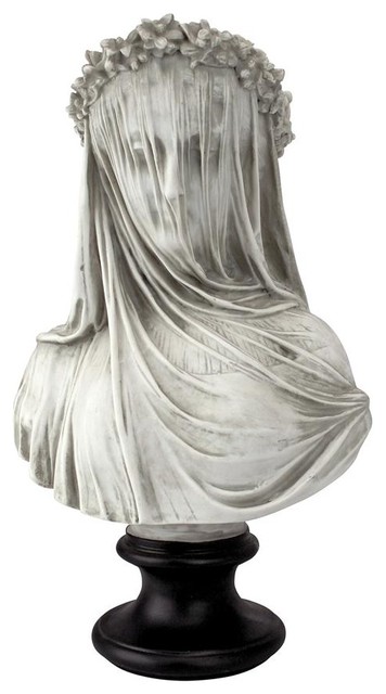 Veiled Maiden Sculptural Bust - Traditional - Decorative Objects And ...