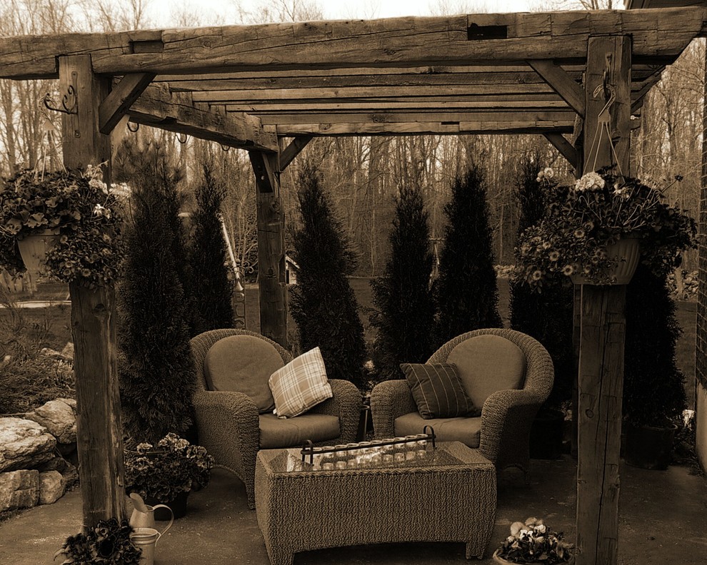 barn beam pergola - Traditional - Other - by www.barnbeammantels.com ...