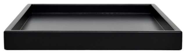 Large Low Profile Black Tray, 20 X 20 - Contemporary - Serving Trays ...