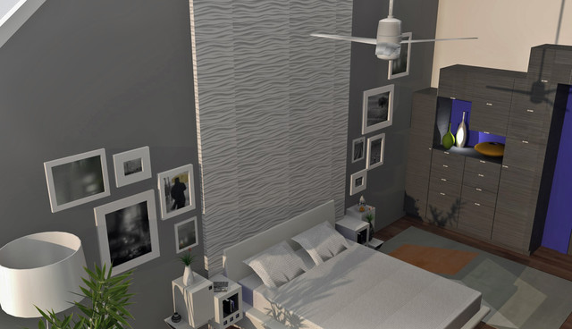 Home Office Space & Master Bedroom with Custom Cabinets - Modern - Charlotte - by Freespace ...