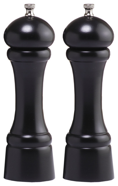 Chef Specialties Professional Series Ebony Windsor Salt and Pepper Mill Set - Traditional - Salt ...
