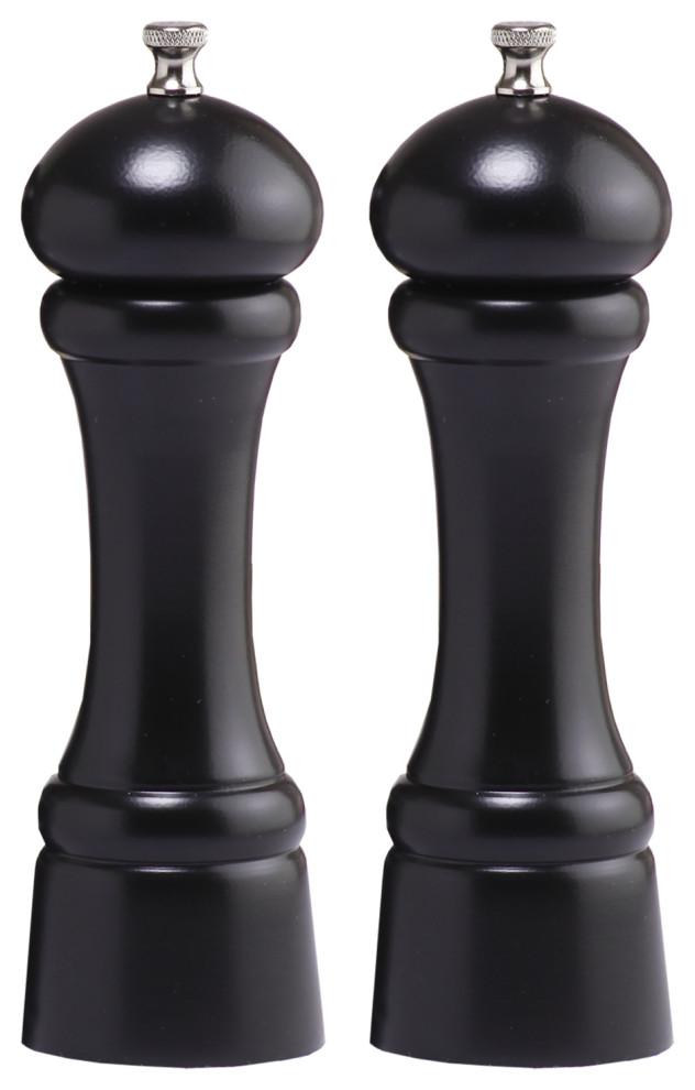 Chef Specialties Professional Series Ebony Windsor Salt and Pepper Mill Set - Traditional - Salt ...