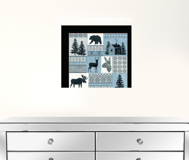 Cabin, The Woods 1 Black Framed Print Wall Art - Prints And Posters ...