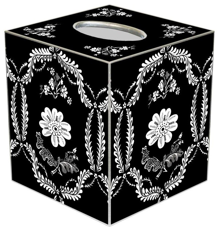 TB856 - Black Provencial Tissue Cover Box - Traditional - Tissue Box ...