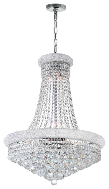 Empire 17 Light Down Chandelier With Chrome Finish - Contemporary ...