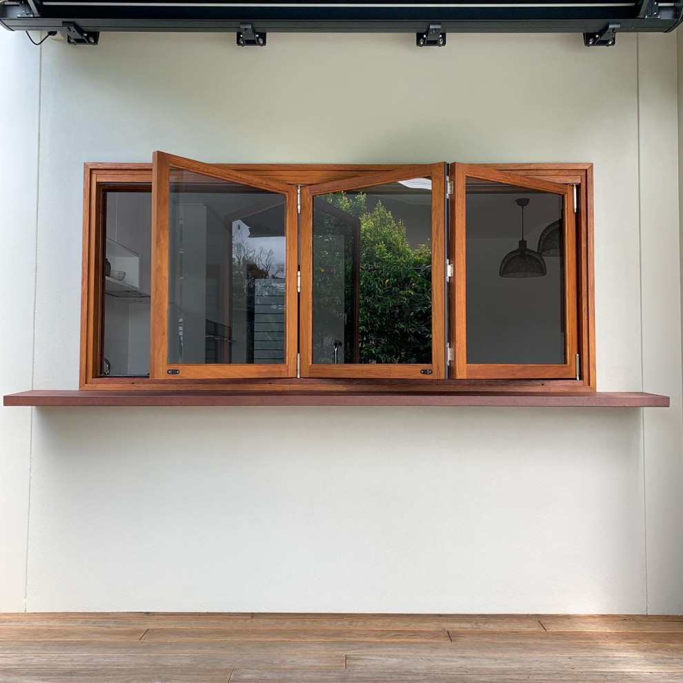 Timber Bifold Servery Window - Contemporary - Exterior - Gold Coast ...