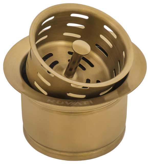 Ruvati Extended Garbage Disposal Flange with Deep Basket Strainer ...