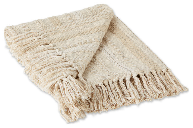 Vintage Linen Braided Stripe Throw - Scandinavian - Throws - by ...