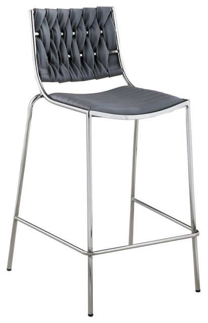 Contemporary Stackable Counter Stool W/ Weave Back - Contemporary - Bar ...