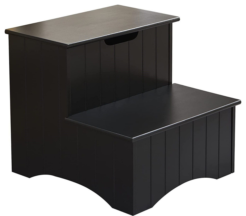 18"x18" Wood Bedroom Step Stool With Storage - Contemporary - Ladders ...