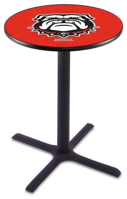 Georgia "Bulldog" Pub Table, 36"x36", 36"x36" - Contemporary - Indoor ...