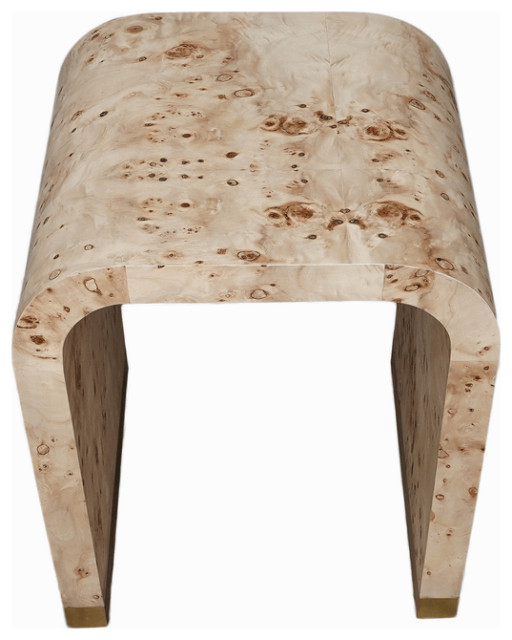 25" Beige Solid Wood Rectangular End Table - Side Tables And End Tables ...