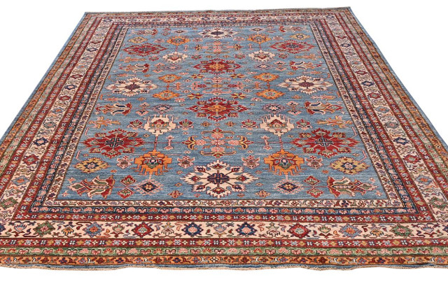 Kaoud Rugs light blue ant. shirvan 8.1 x 10 area rug - Mediterranean ...