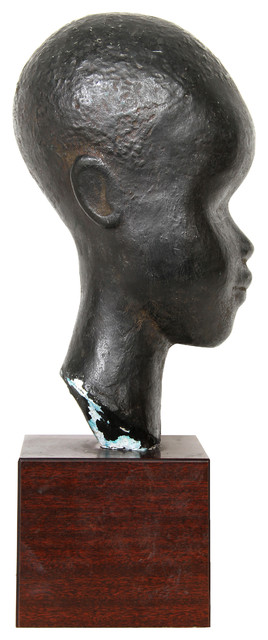Ruth Gutman, African Woman, Sculpture With Black Patina - Contemporary ...