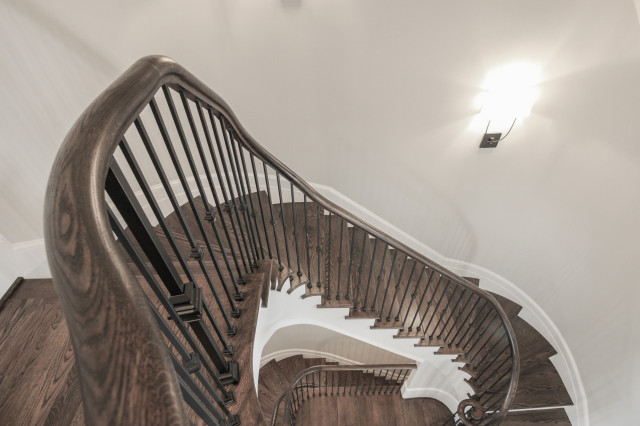 86_ Gorgeous Floating Curved Staircase, McLean VA 22066 - Traditional ...