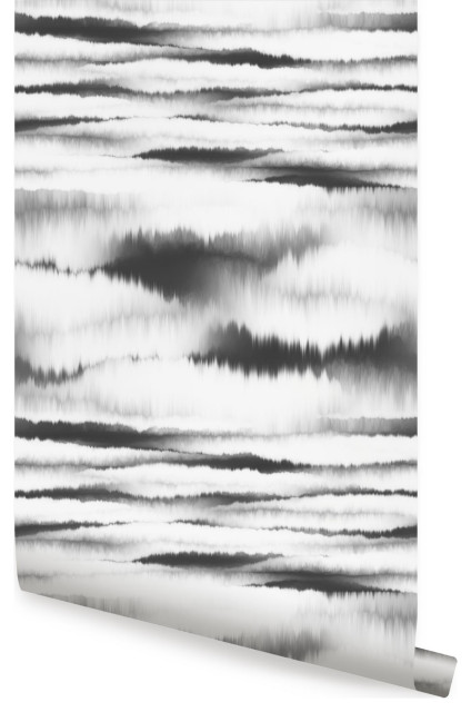 Ombre Ink Stripes Peel and Stick Vinyl Wallpaper, 24"x108 ...