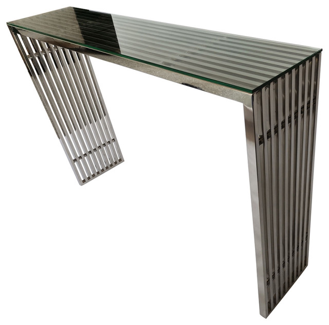 Slate Console Table w/ Glass - Contemporary - Console Tables - by ...