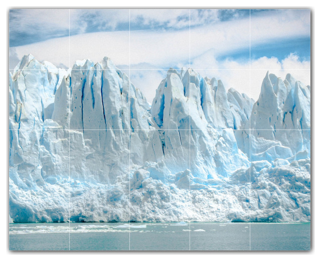 Glacier Ceramic Tile Wall Mural HZ500720, 30" Wide x 24" High ...